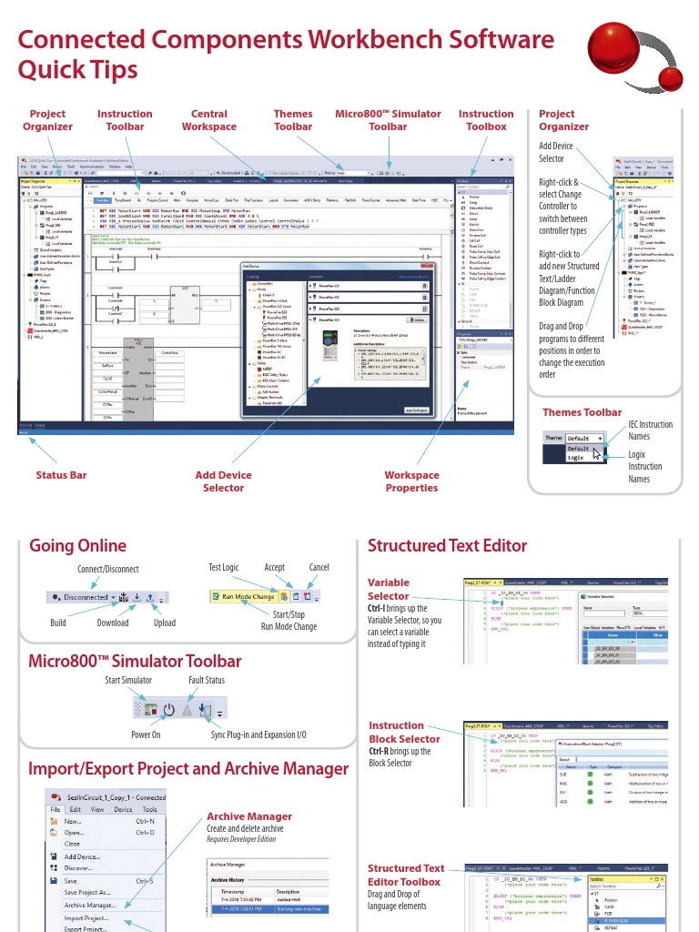 Connected Components Workbench Software Quick Tips | PDF