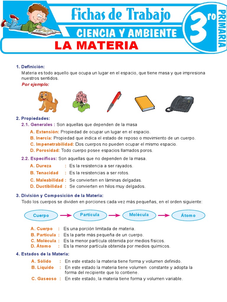 La Materia para Tercer Grado de Primaria PDF | PDF | Importar | Gases