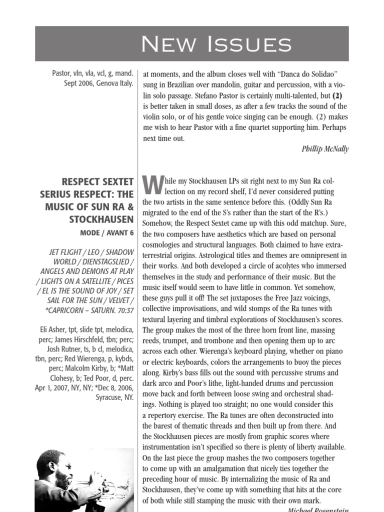 Sirius Respect Cadence Review 2010 | PDF | Musical Instruments | Music ...