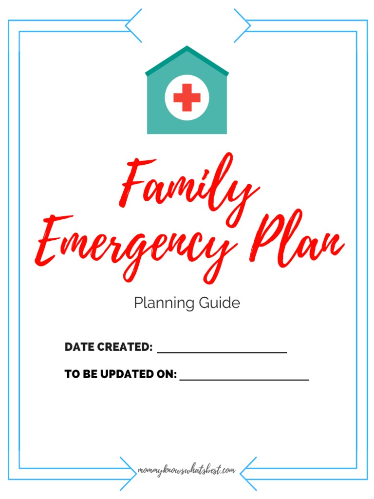 Family Emergency Plan - Planning Guide With Checklists | PDF ...