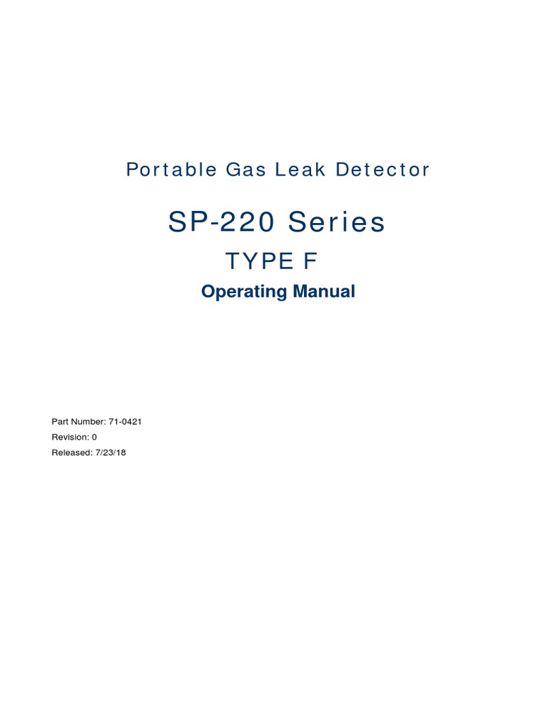 SP-220 Manual TypeF | PDF | Humidity | Sensor