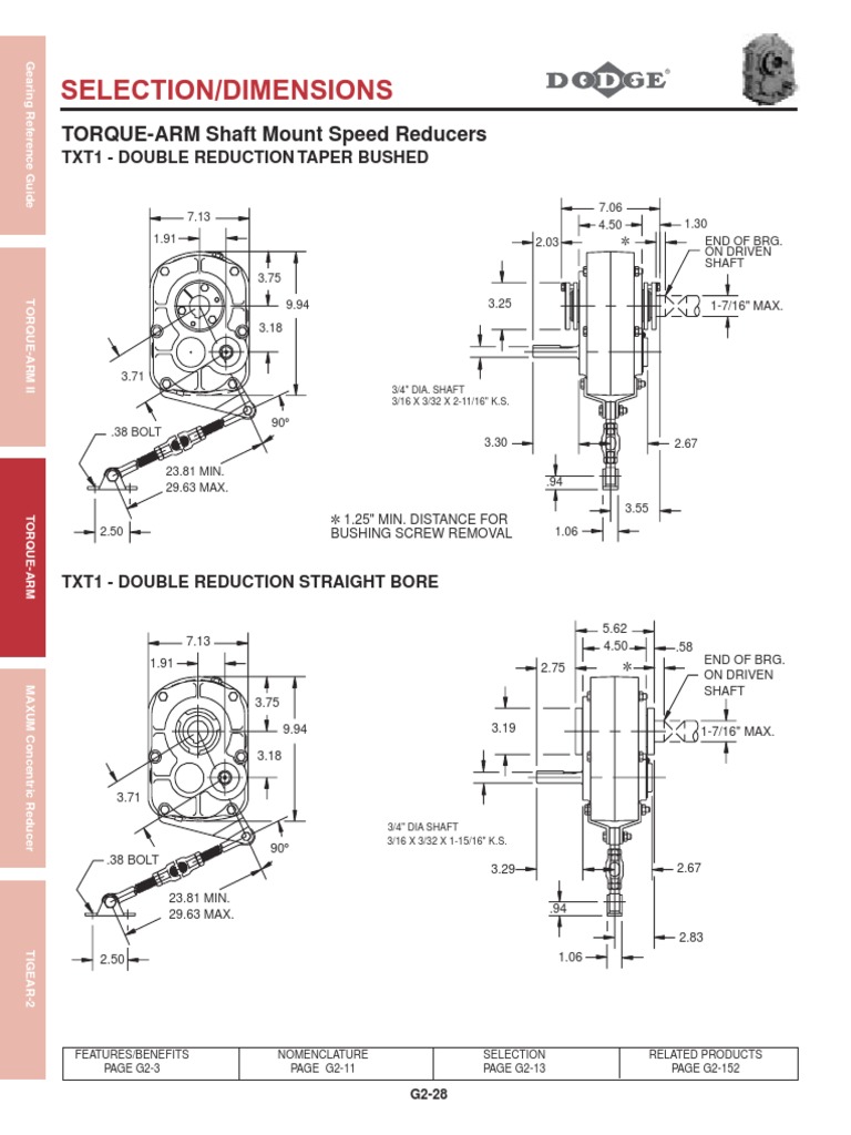 Reductores C-DODGE PDF | PDF | Screw | Drill