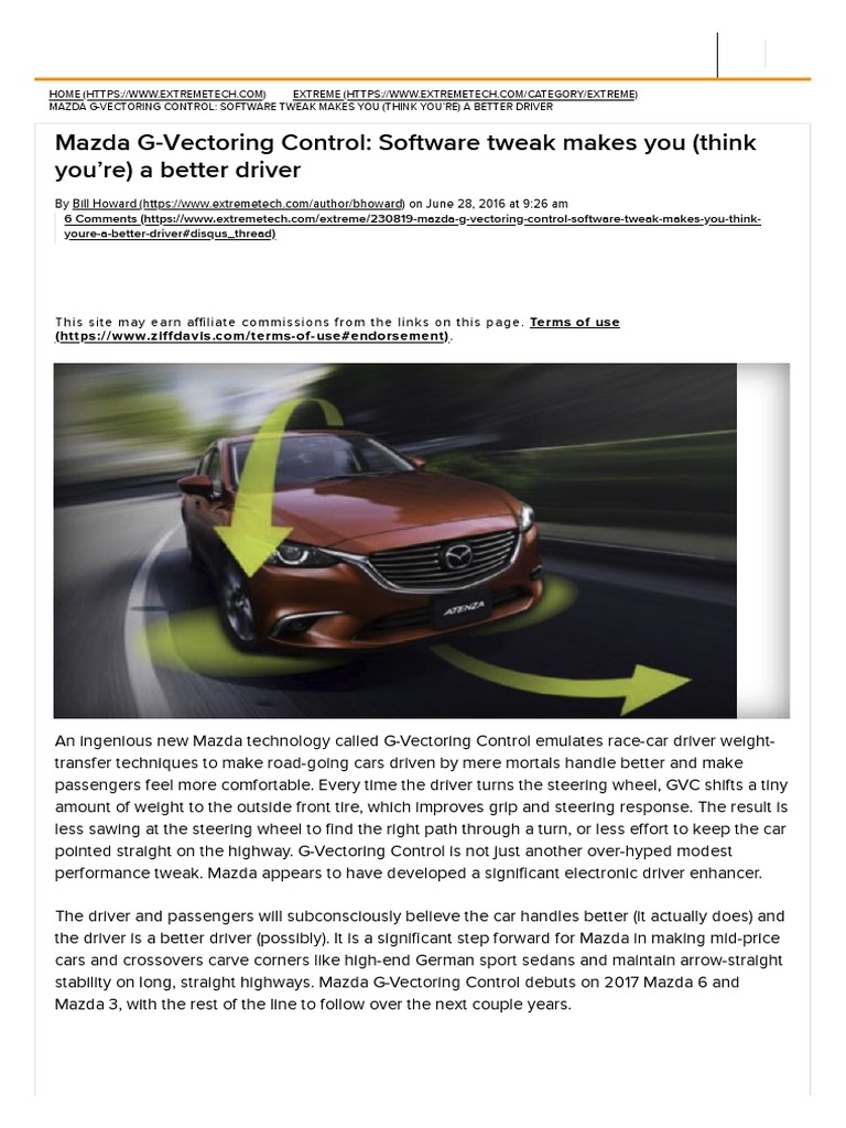 Mazda G-Vectoring Control - Software Tweak Makes You (Think You're) A ...