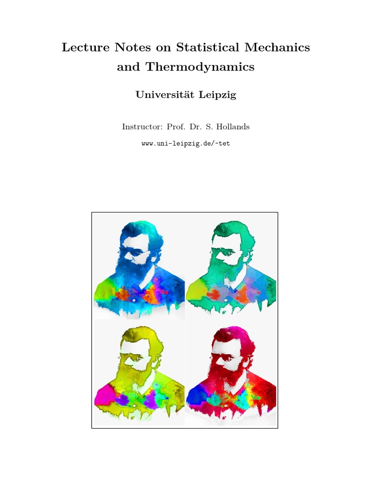Lecture Notes On Statistical Mechanics and Thermodynamics: Universität ...