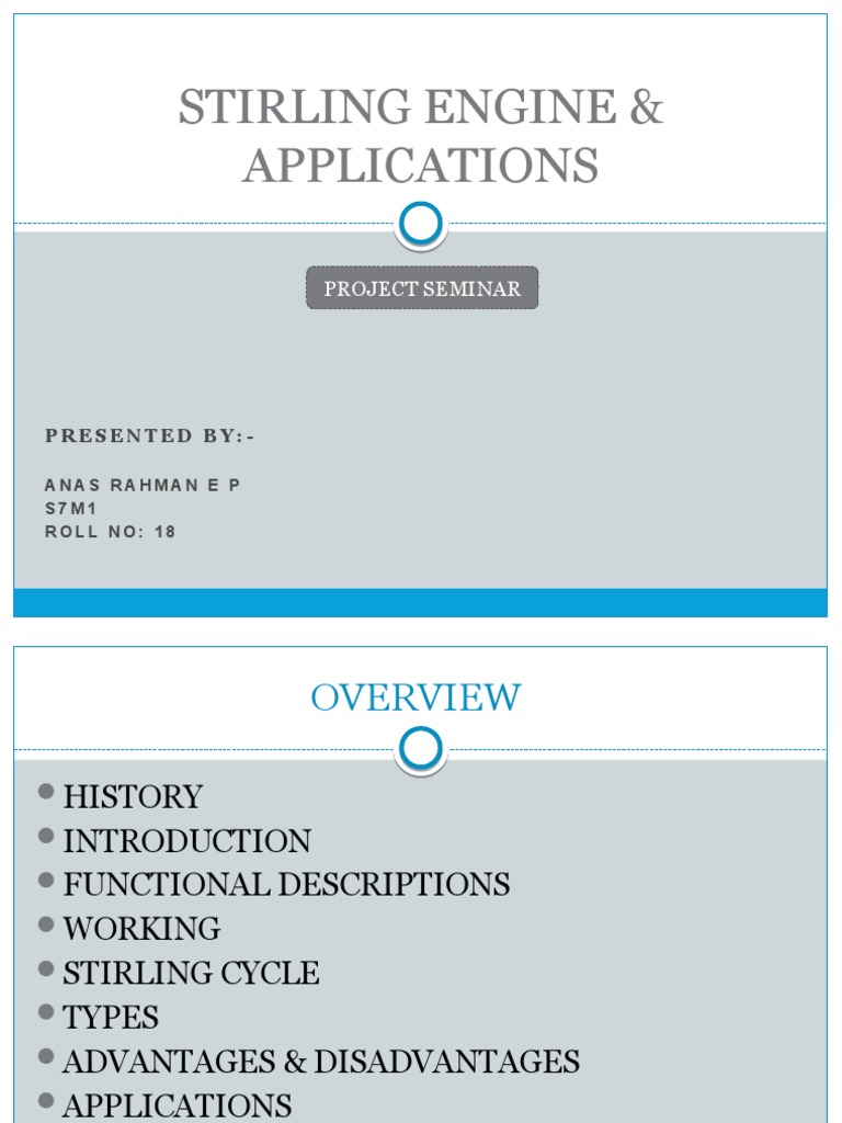 Stirling Engine & Applications | PDF | Engines | Heat Transfer