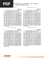 Tabla de Medidas de Bridas y Esparragos | PDF