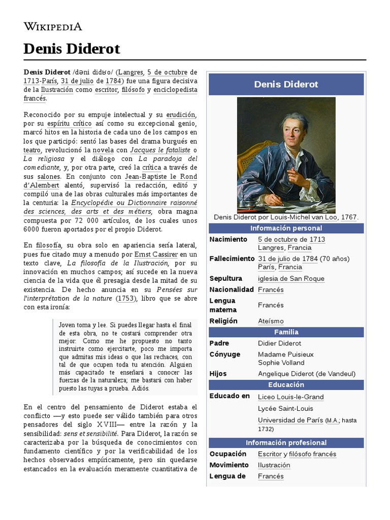 Denis Diderot | PDF | Science | Ciencia y Tecnología