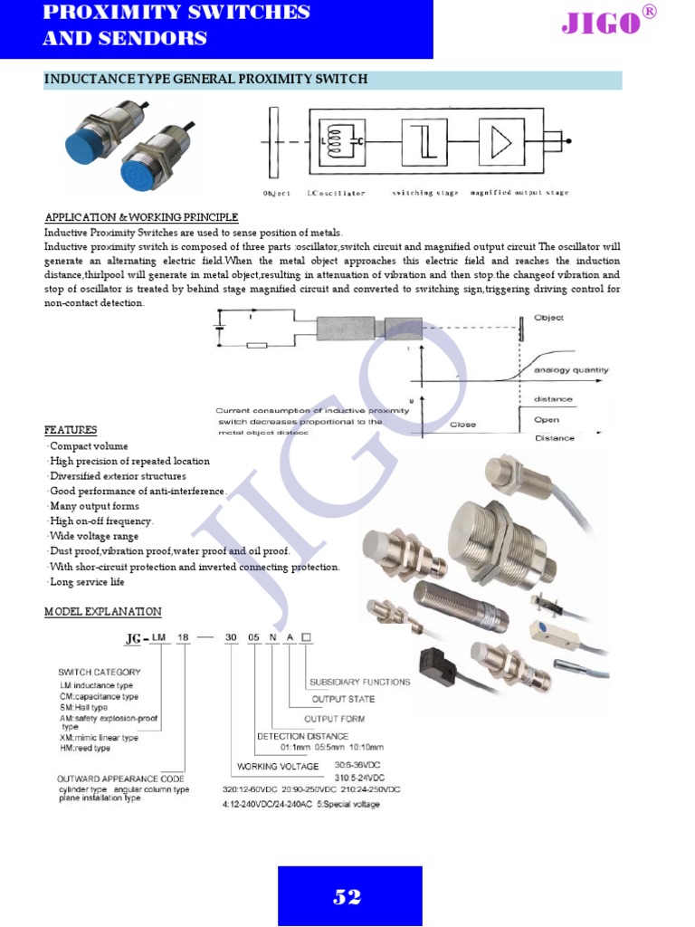 Proximity Switches and Sensors | PDF | Mains Electricity | Switch