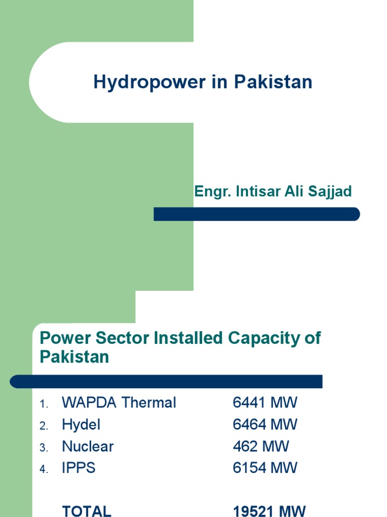 Hydropower in Pakistan | PDF