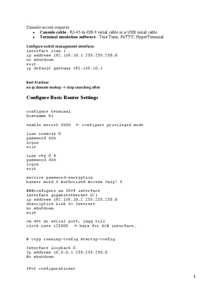 Configure Basic Router Settings | PDF