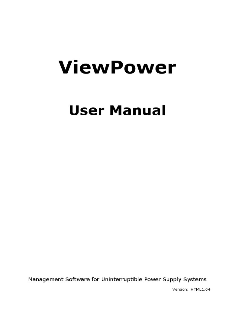 Viewpower: User Manual | PDF | Icon (Computing) | Graphical User Interfaces