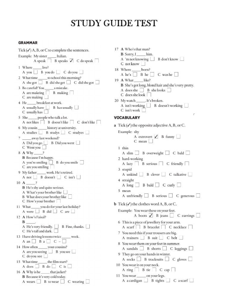 Study Guide | PDF