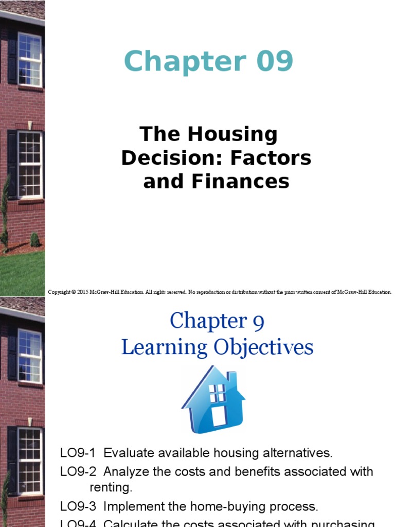 The Housing Decision: Factors and Finances | PDF | Mortgage Loan | Lease