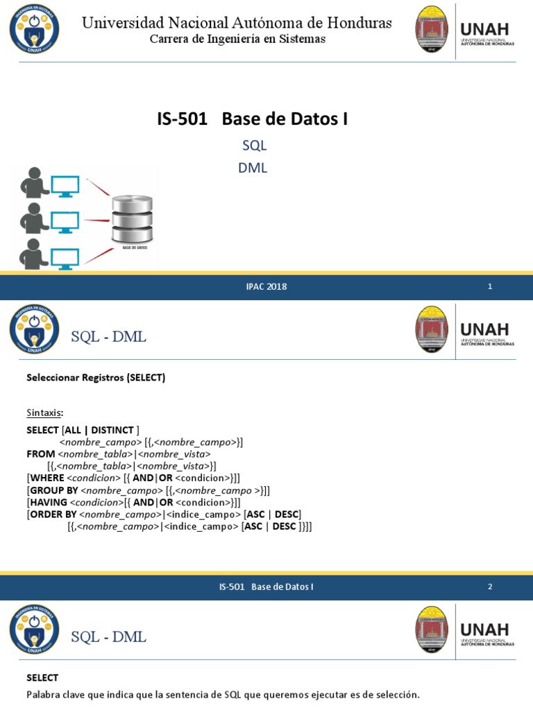 SQL - DML Parte 2 | PDF | SQL | Modelo de datos