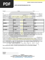 Carta Responsiva de Resguardo de Vehiculo Motor | PDF | Vehículos de ...