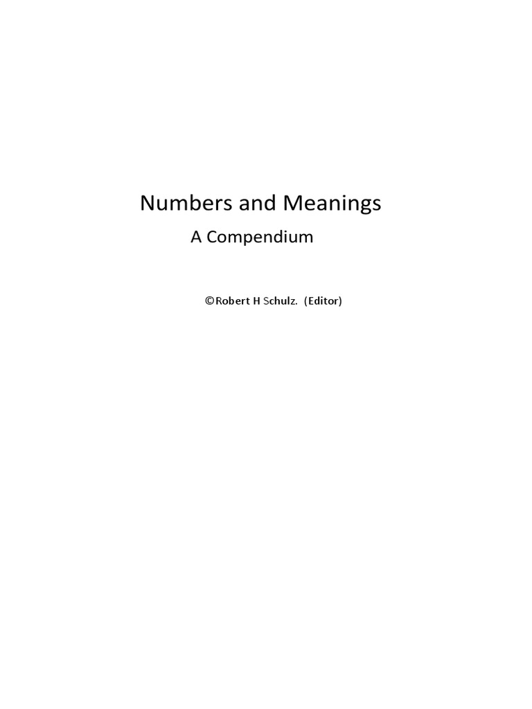 Numbers and Their Meanings | PDF | Carl Jung | Archetype