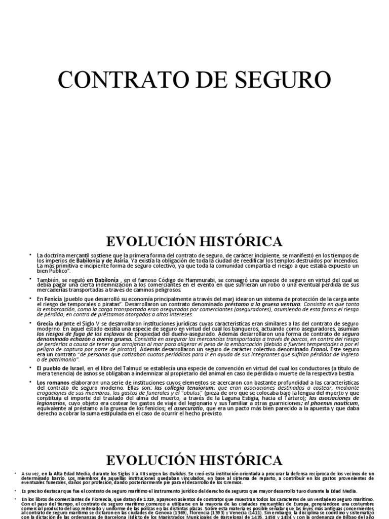 Contrato de Seguro | PDF | Póliza de seguros | Reaseguro