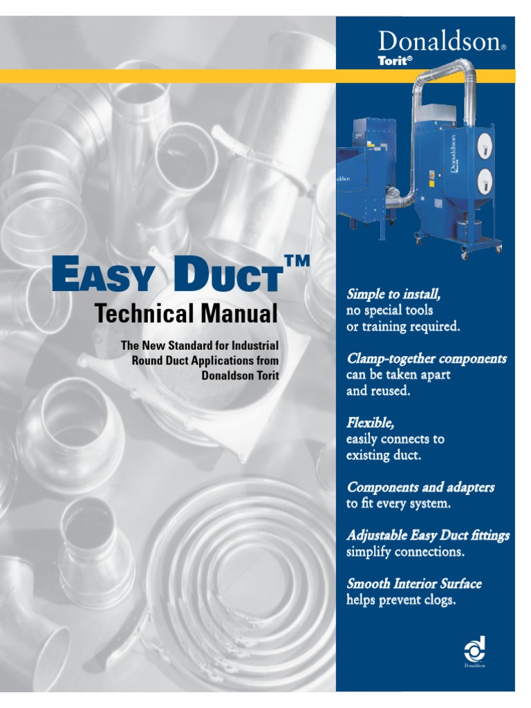 Donaldson Torit - Easy Duct Technical Manual | PDF | Duct (Flow) | Pipe ...