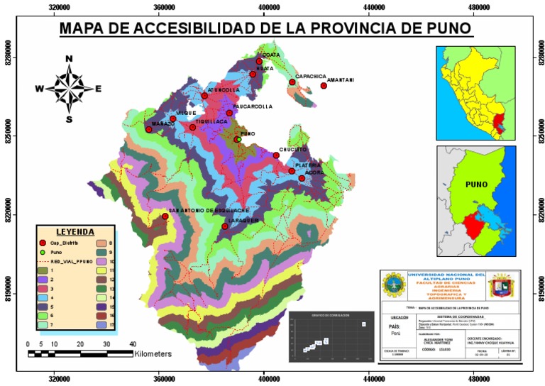 Mapa de Accesibilidad Vial de La Provincia de Puno | PDF
