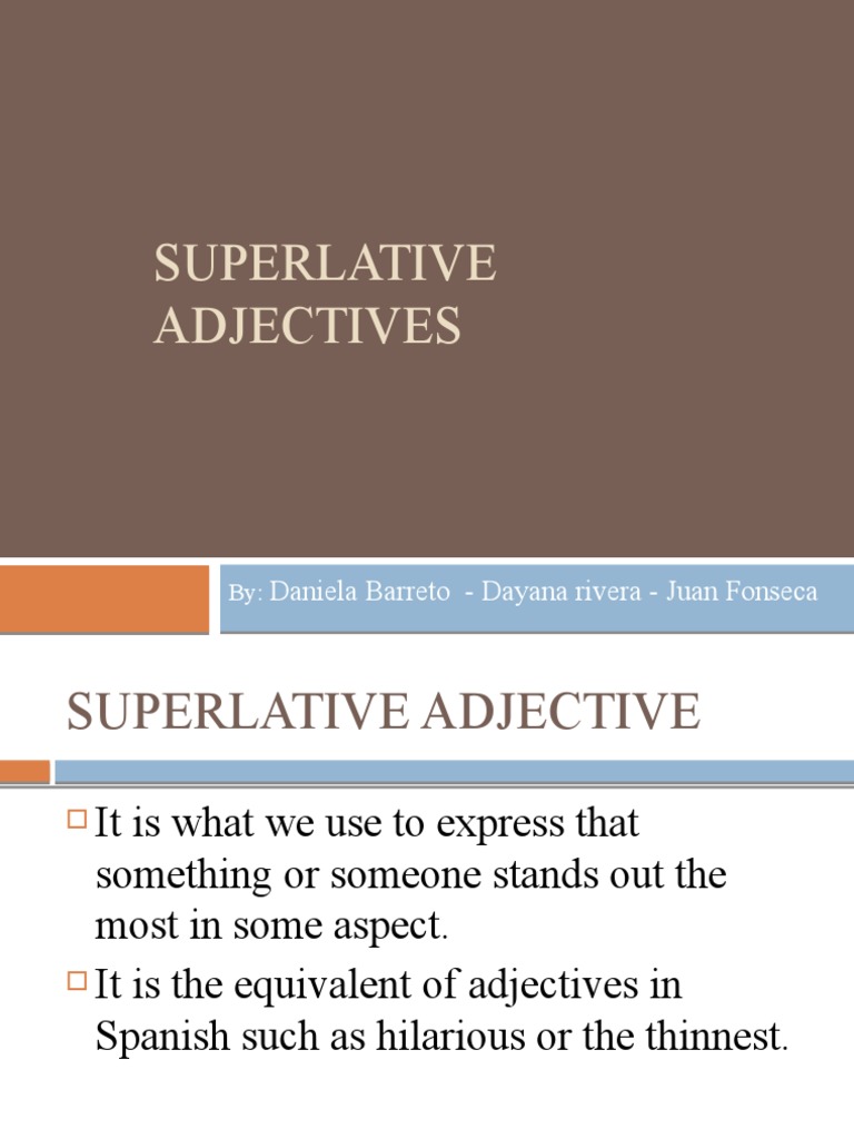 Superlative Adjectives ING | PDF