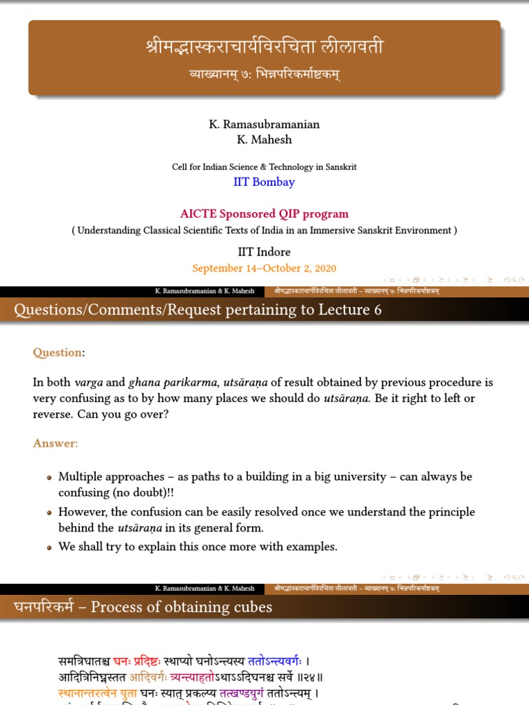 Lect7 Bhinna Parikarma | PDF | Fraction (Mathematics) | Algebra