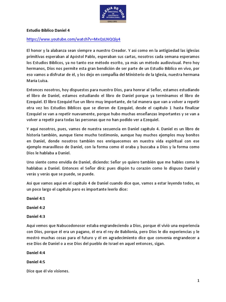 Daniel Capitulo 4 Pdf Blasfemia Cristo Título