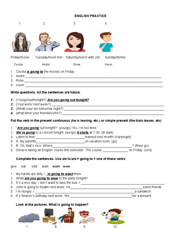 English Practice Future Tense | PDF | Grammar