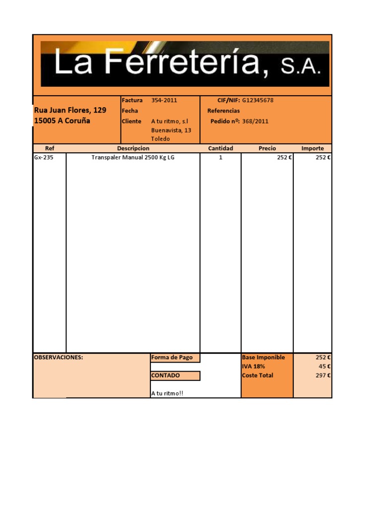 Factura La Ferretería | PDF