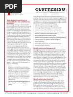 Understanding Cluttering Disorder | PDF | Stuttering | Psychological ...