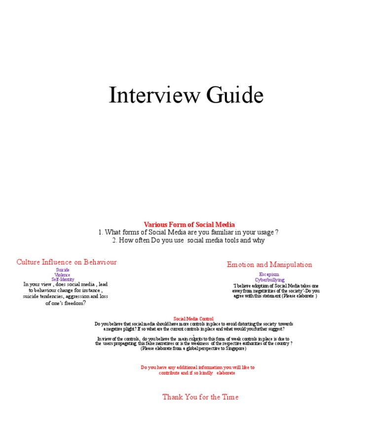 Sample Interview Guide | PDF