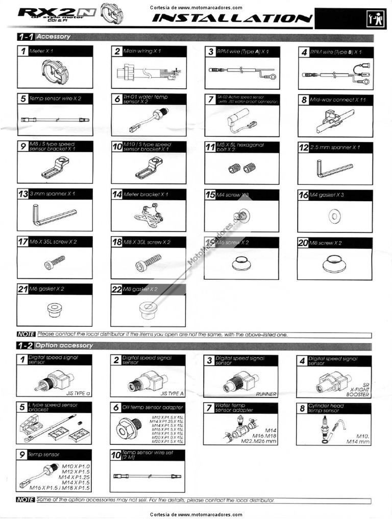 Manual Instalacion KOSO RX2N PDF | PDF