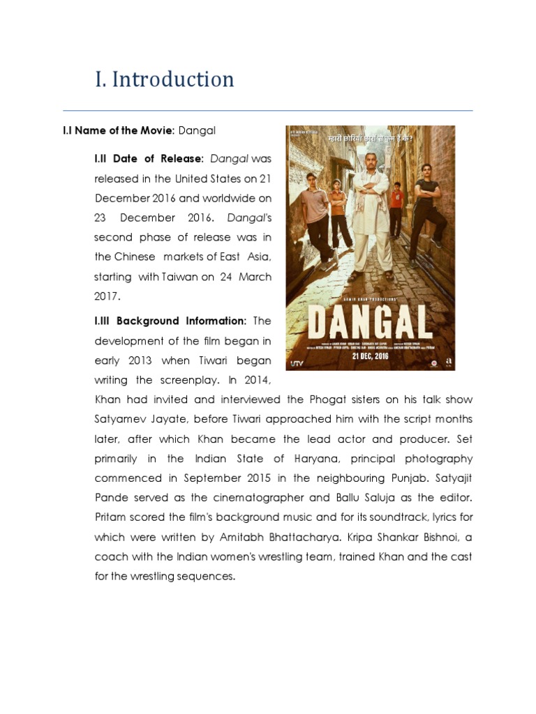 Dangal Movie Review and Analysis | PDF | Sports