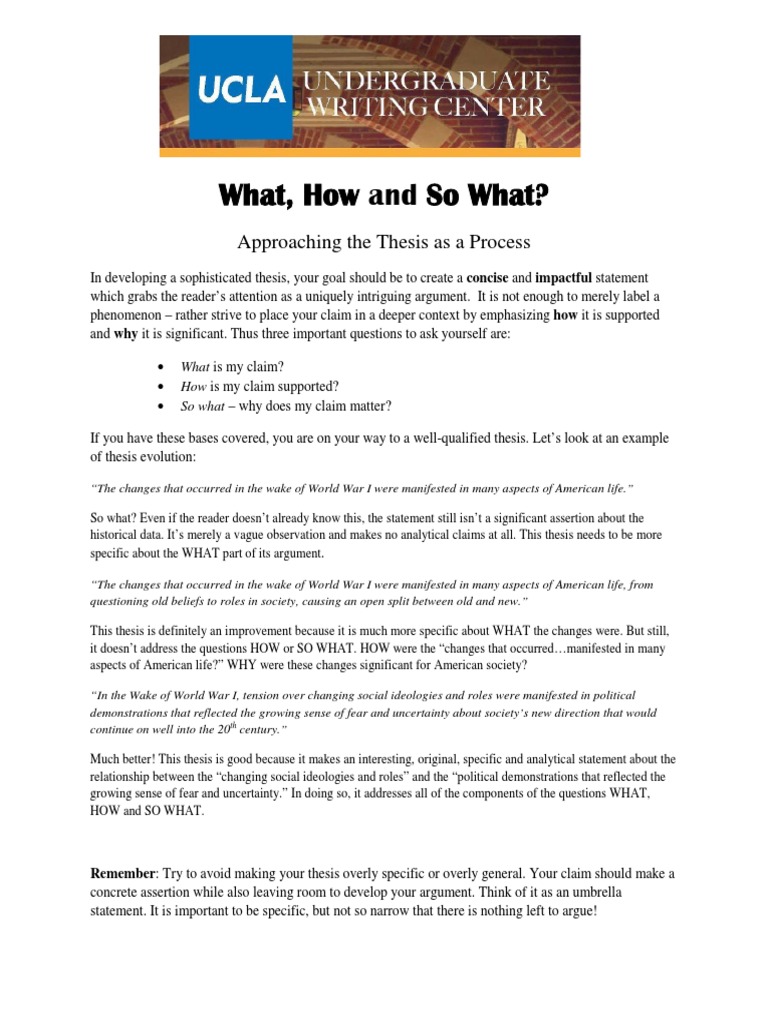 UWC - Handoukts - What How So What Thesis Revised 5 4 15 RZ | PDF ...