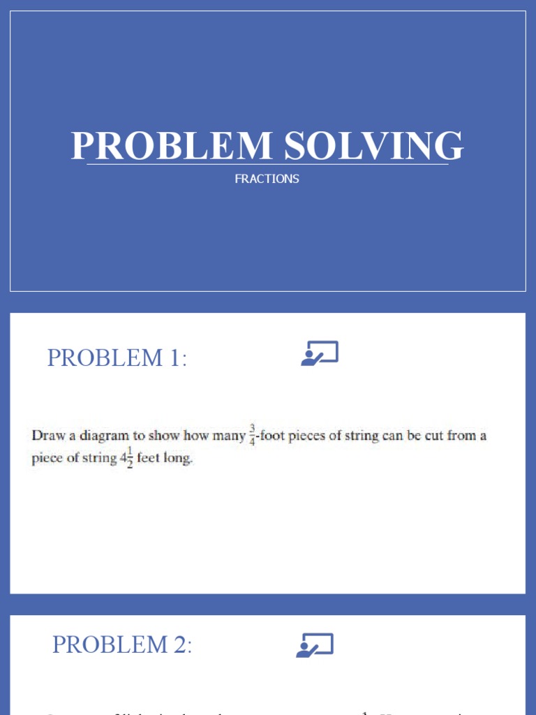 Fraction Problem Solving Exercises | PDF