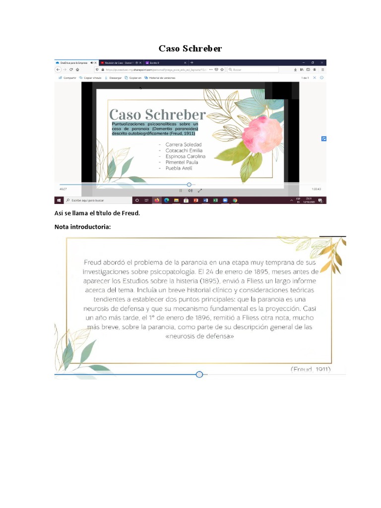 Caso Schreber | Descargar gratis PDF | Libido | Sigmund Freud