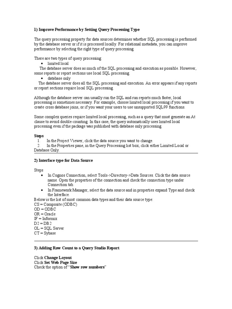 Cognos Learning 1 | PDF | Databases | Computer Data