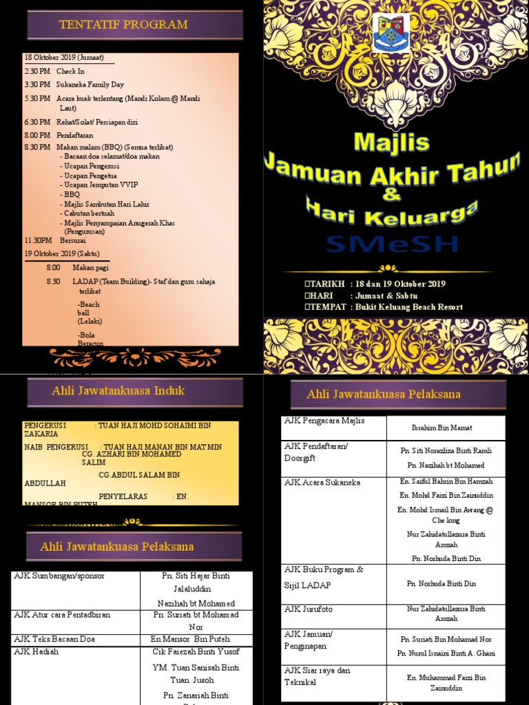 Buku Program Jamuan & Hari Keluarga SMKM | PDF