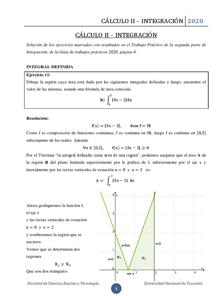 Ejercicios de Integración en Cálculo II | PDF | Integral | Espacio