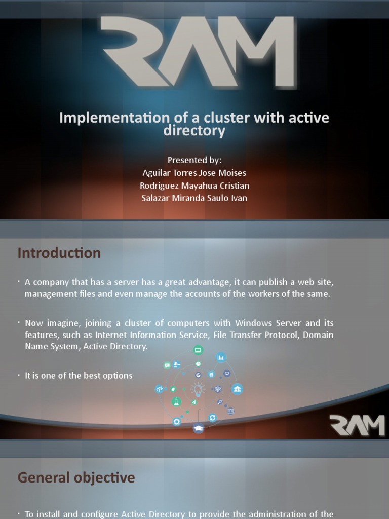 Implementation of A Cluster With Active Directory | PDF | Computers