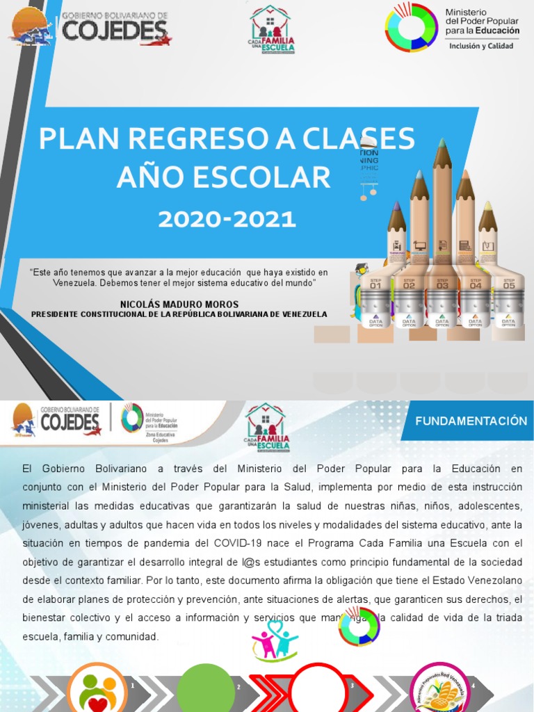 PLAN DE INICIO DE AÑO ESCOLAR 2020.2021 Corregido2 | PDF | Venezuela ...