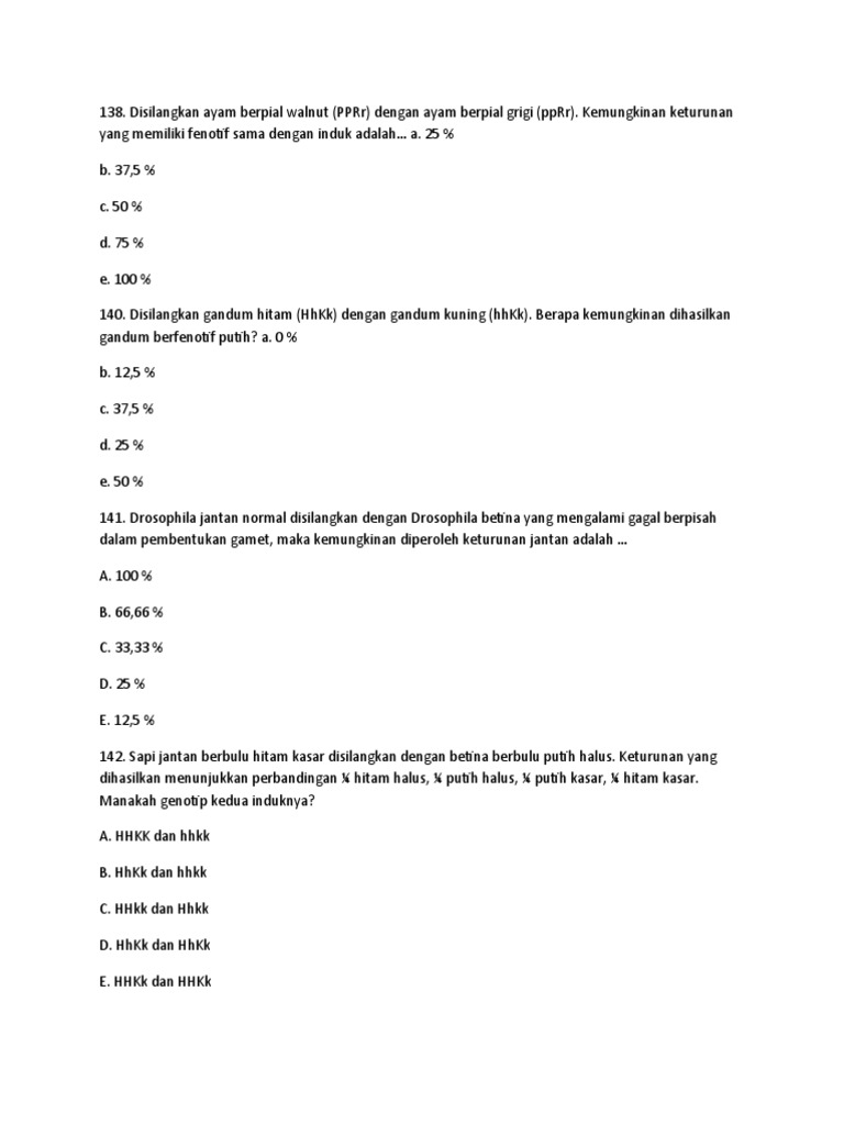Soal Genetika | PDF