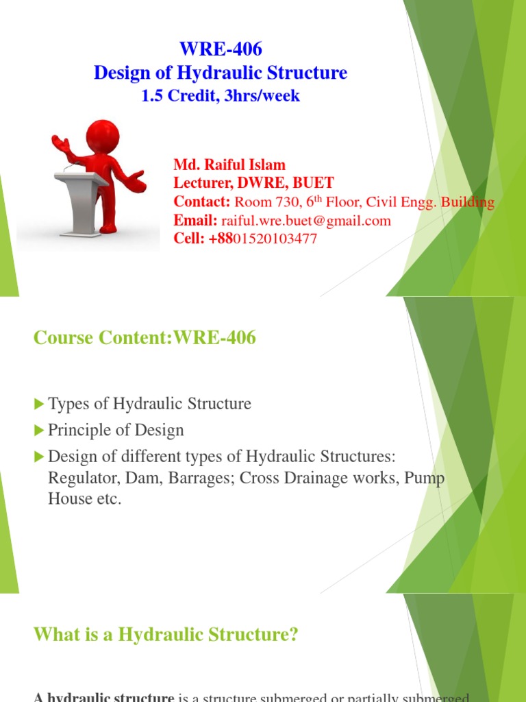 Types and Design of Hydraulic Structures | PDF | Levee | Dam