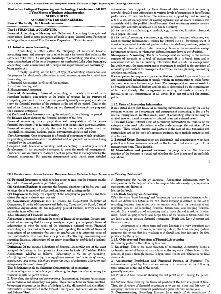 AFM Class Notes | PDF | Expense | Debits And Credits