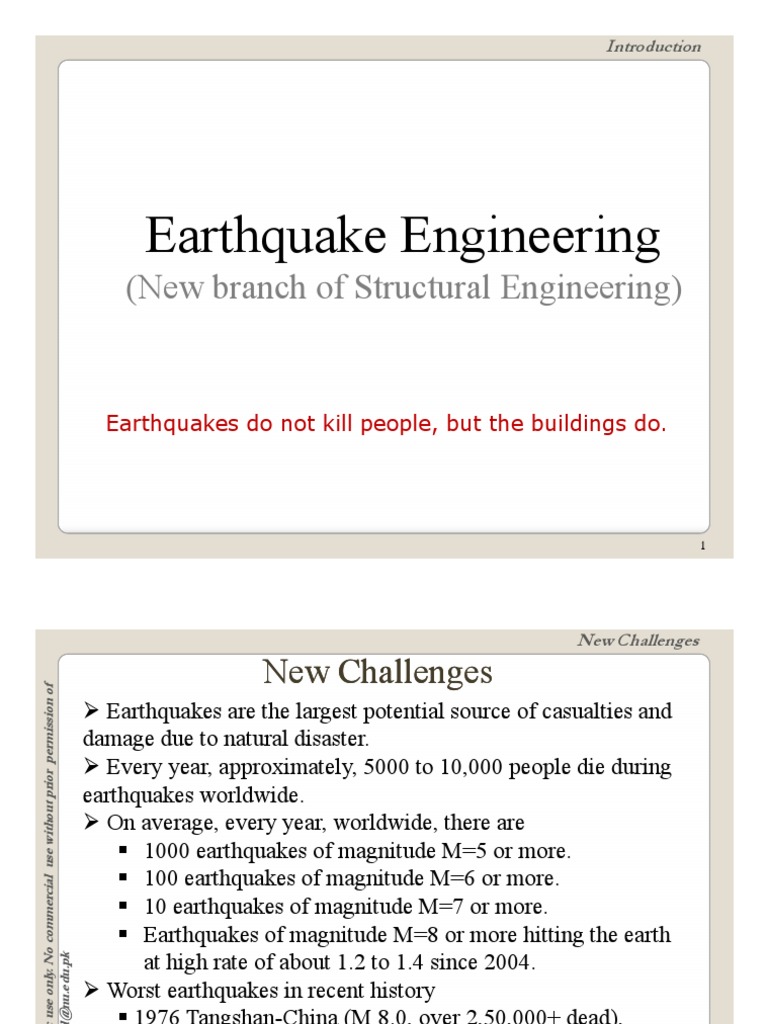 Earthquake Engineering Challenges | PDF | Earthquakes | Plate Tectonics