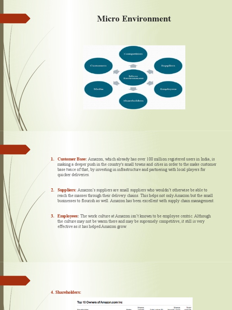 Amazon's Micro Environment Factors | PDF