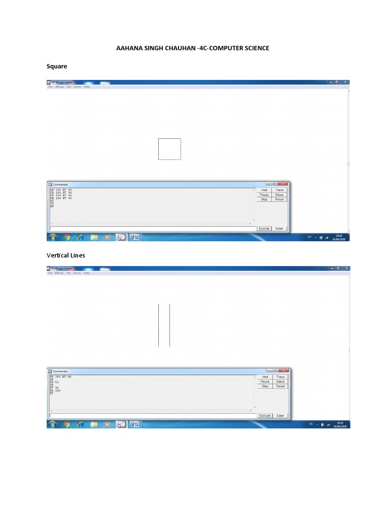 AAHANA SINGH CHAUHAN -4C-COMPUTER SCIENCE shapes | PDF
