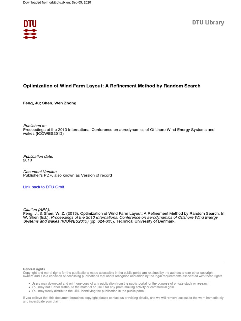 Optimization of Wind Farm Layout | PDF | Mathematical Optimization ...
