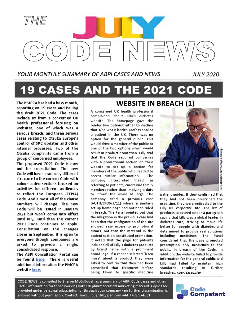 ABPI Code Case Report Summary | PDF | Pharmacology | Health Care