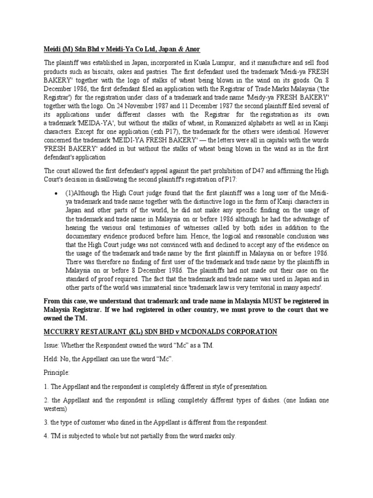 Ip Case | PDF | Trademark | Evidence