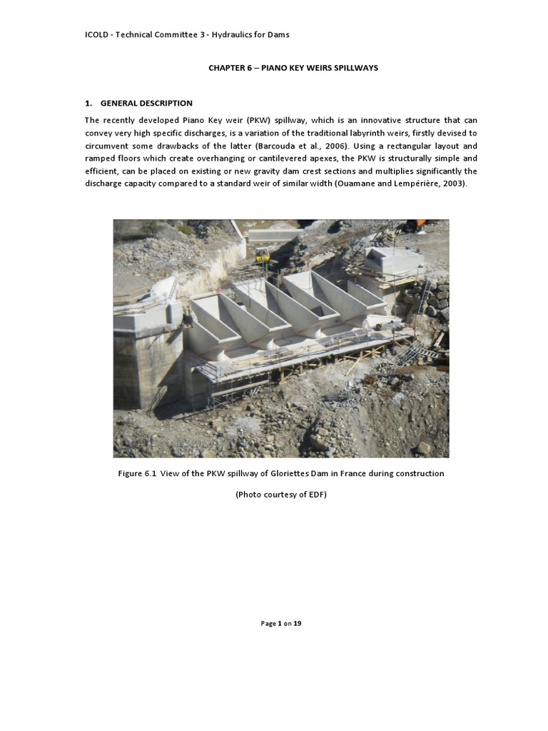 Piano Key Weirs: Design & Efficiency | PDF | Spillway | Dam